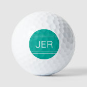 Teal Monogrammed Initial Personalized Golfer Golf Balls | Zazzle