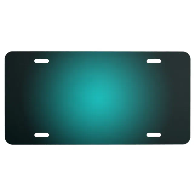 Teal Ombre Green Gradient Modern Minimalist License Plate | Zazzle