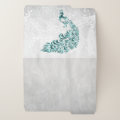 Teal Peacock File Folder | Zazzle