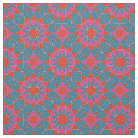 Islamic geometric pattern fabric | Zazzle