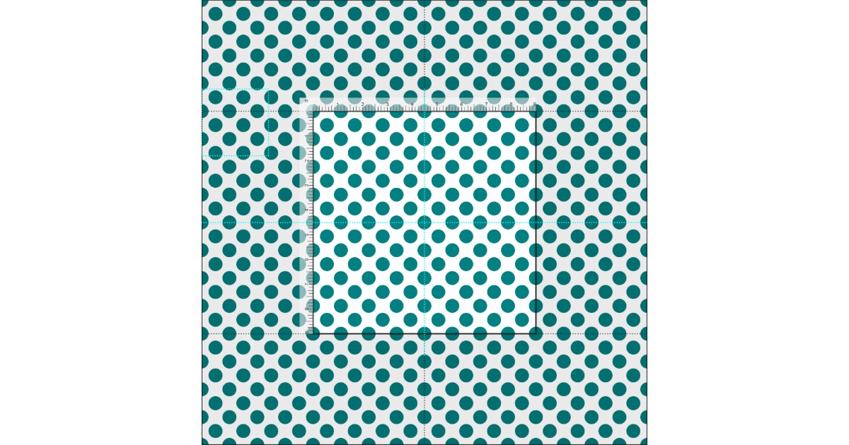 Teal Polka Dot Fabric | Zazzle