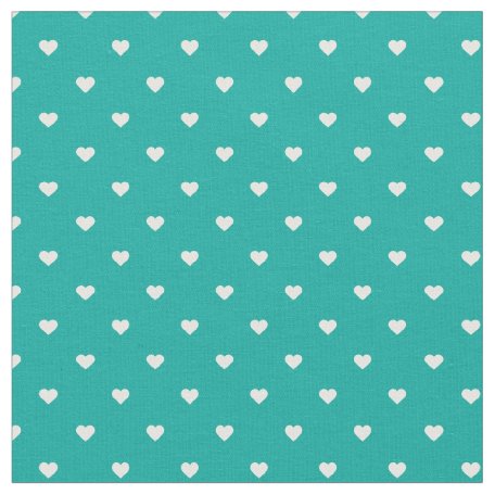 Teal Polka Dot Fabric | Zazzle