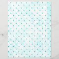 Teal Polka Dots on White Turquoise Scrapbook Paper | Zazzle