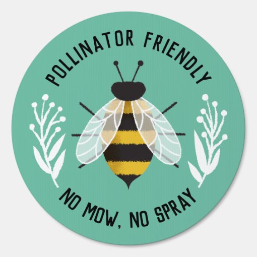 Teal Pollinator Friendly Bee and Butterfly Yard Sign | Zazzle
