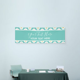 Teal Pretty Little Daisy Banner | Zazzle