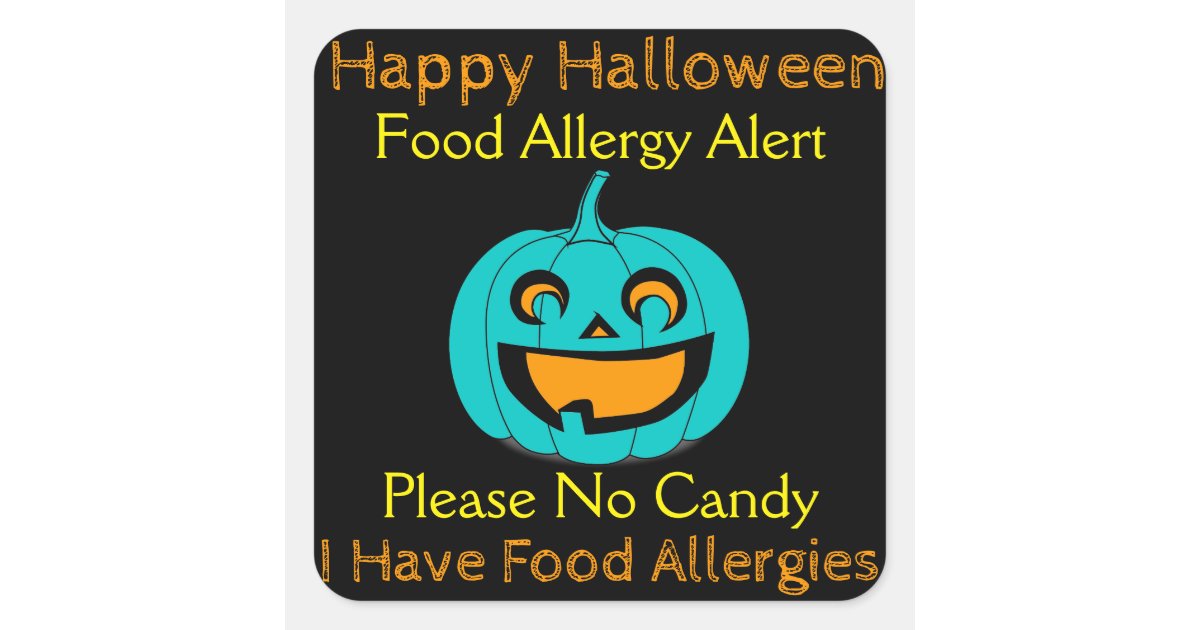 Teal Pumpkin Halloween Food Allergy Stickers | Zazzle