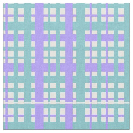 Purple, Teal and Black Plaid Fabric | Zazzle