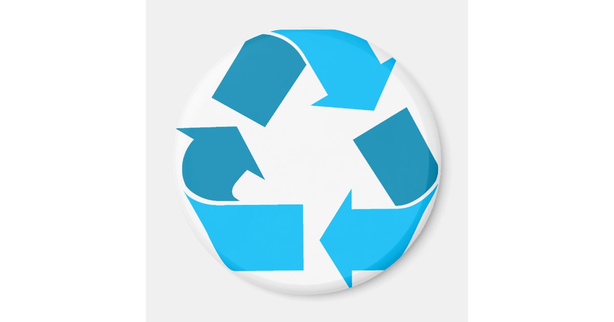 teal recycle magnet | Zazzle