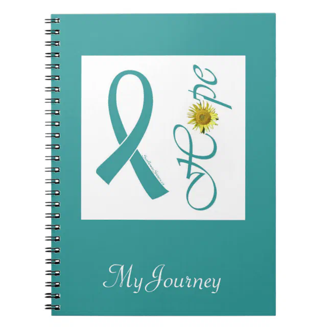 Teal Ribbon Hope Notebook | Zazzle