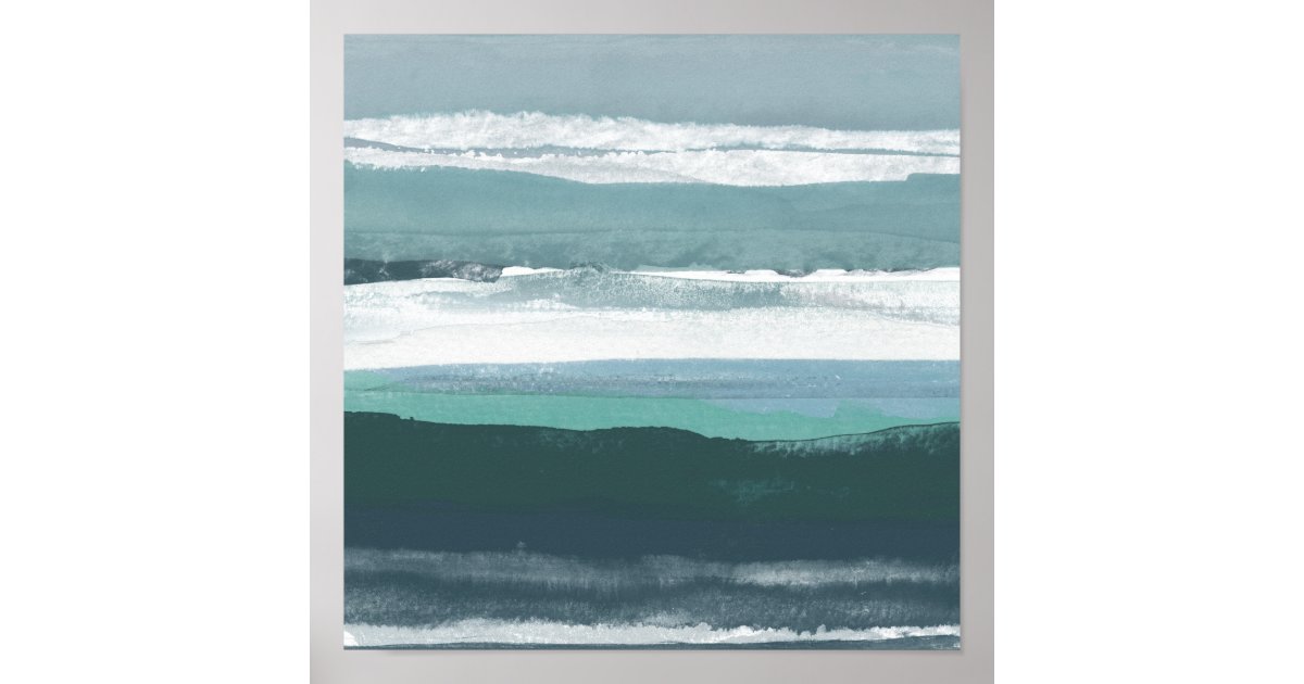 Teal Sea Poster | Zazzle