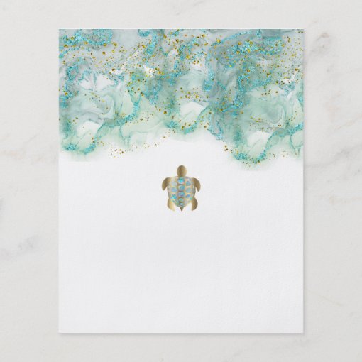 teal sea turtle flyer | Zazzle
