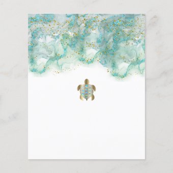 teal sea turtle flyer | Zazzle