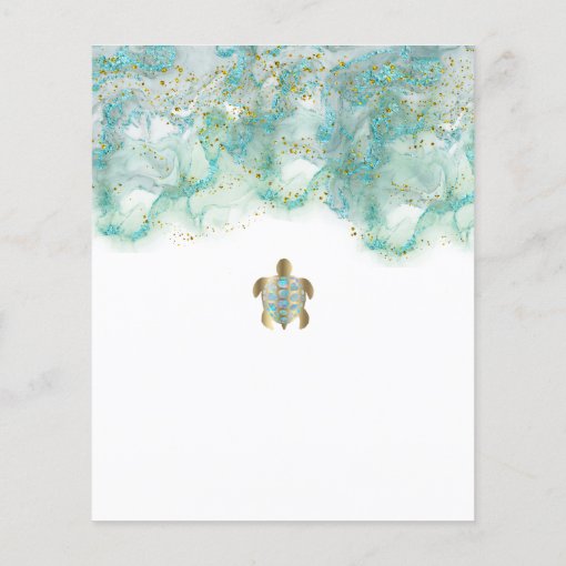 teal sea turtle flyer | Zazzle