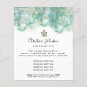 teal sea turtle flyer | Zazzle