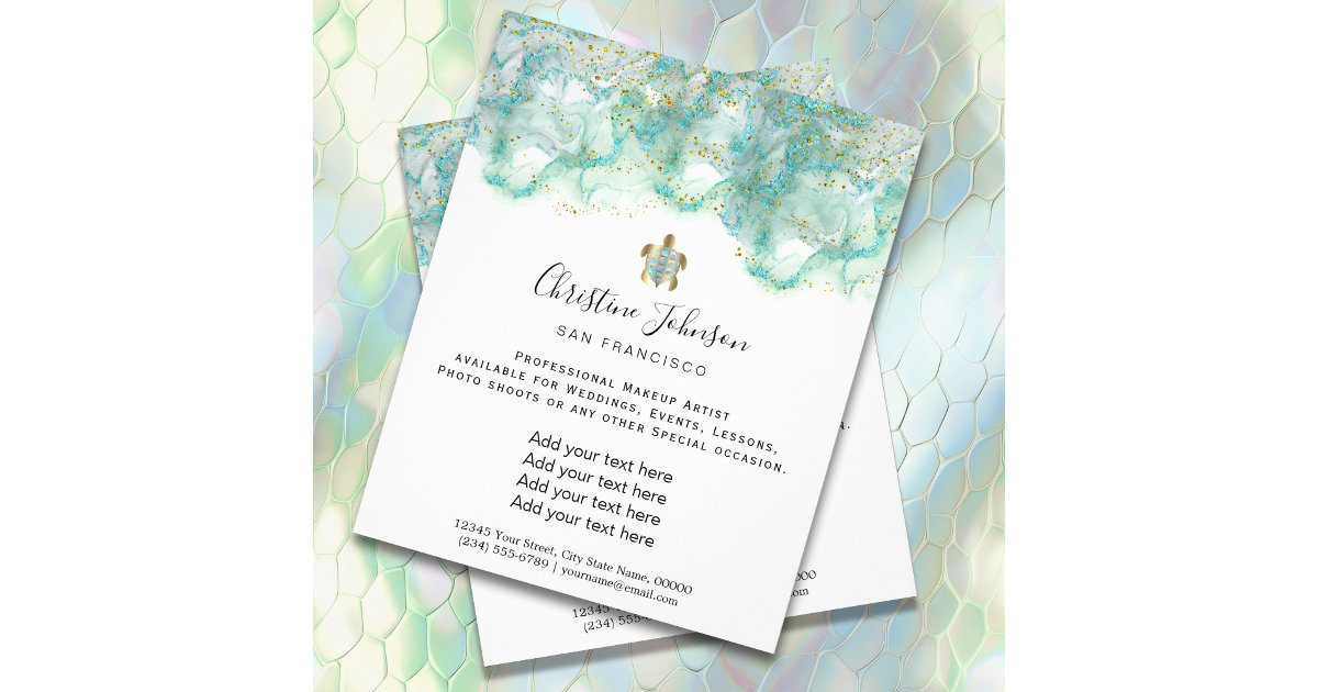 teal sea turtle flyer | Zazzle