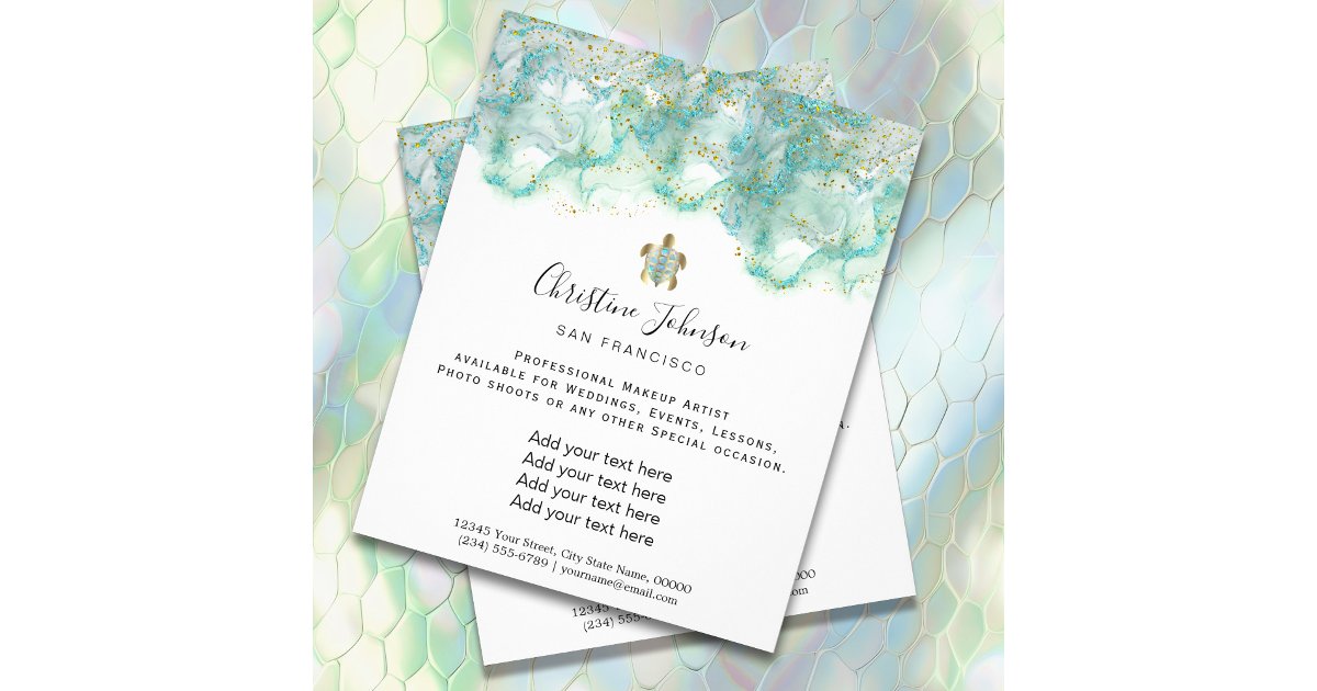 teal sea turtle flyer | Zazzle