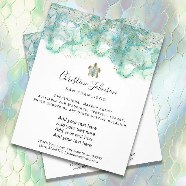 teal sea turtle flyer | Zazzle