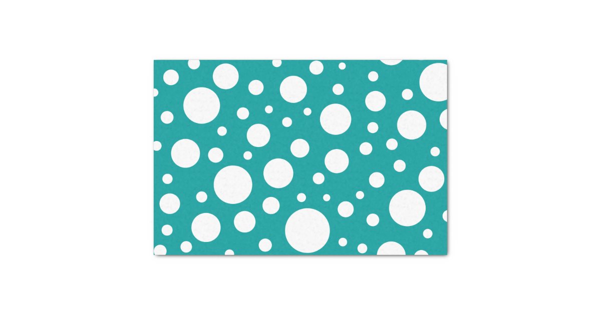 Teal Spots Tissue Paper | Zazzle