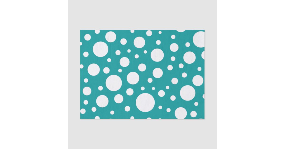 Teal Spots Tissue Paper | Zazzle