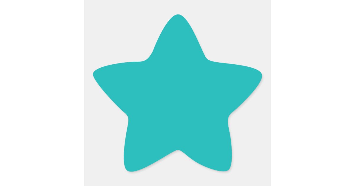 Teal Star Sticker | Zazzle