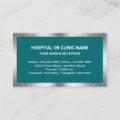 Teal Steel Tooth Dental Clinic Dentist Business Card | Zazzle