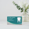 Teal Steel Tooth Dental Clinic Dentist Business Card | Zazzle