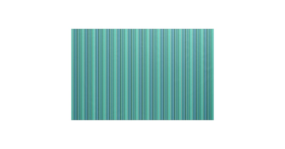 Teal Stripes Design Fabric | Zazzle