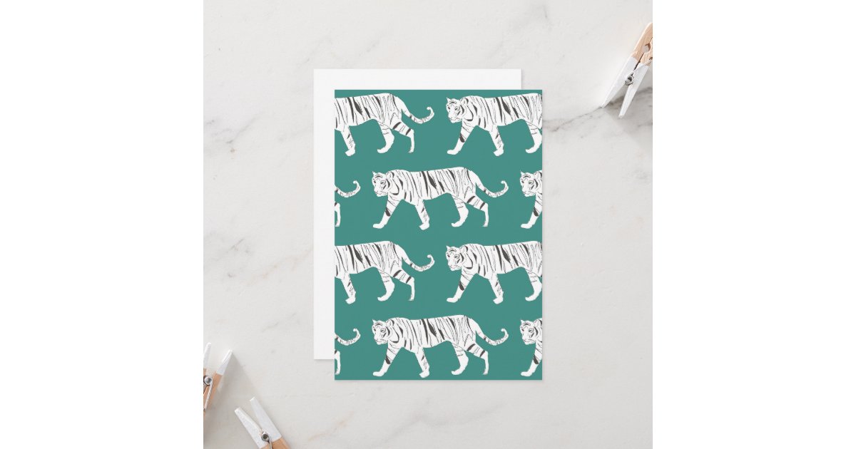 Teal Tiger Invitation | Zazzle
