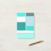 Teal & Turquoise Geometric Blocks Post-it Notes | Zazzle