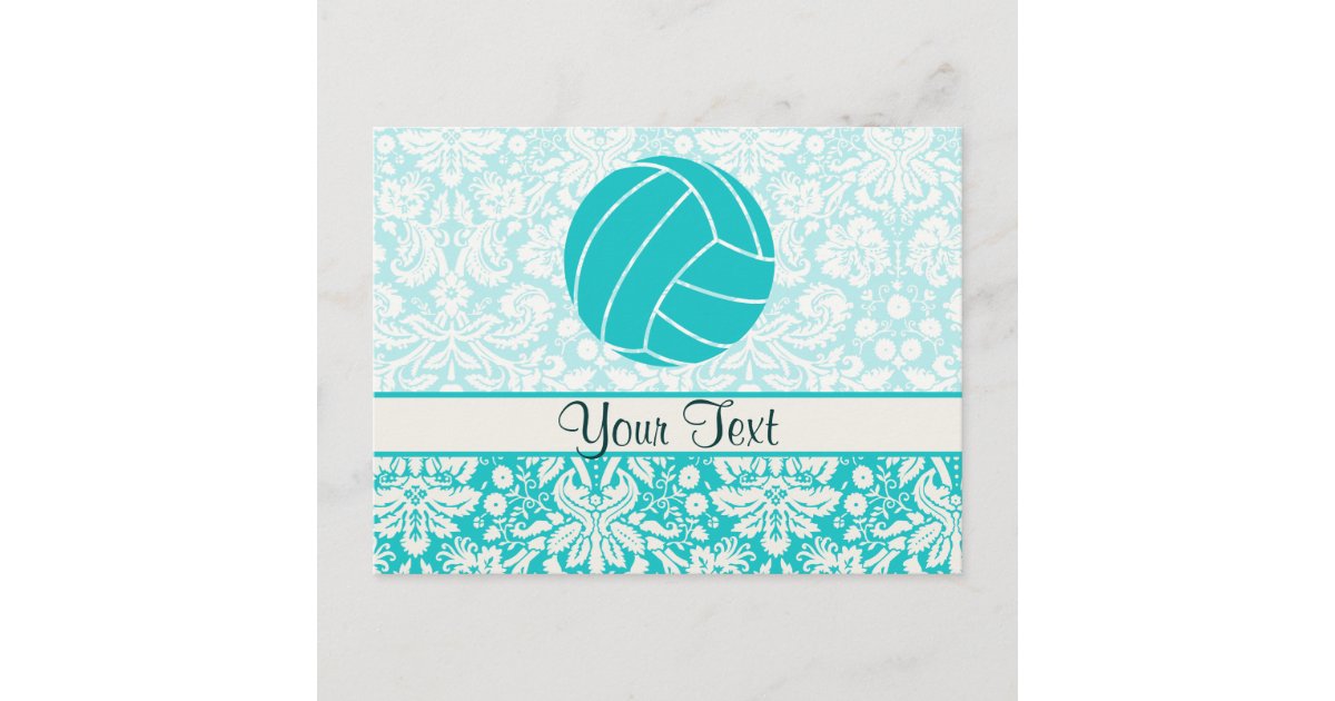 Teal Volleyball Postcard | Zazzle