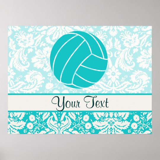 Teal Volleyball Poster | Zazzle.com