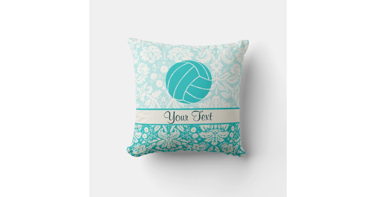 Teal Volleyball Throw Pillow | Zazzle