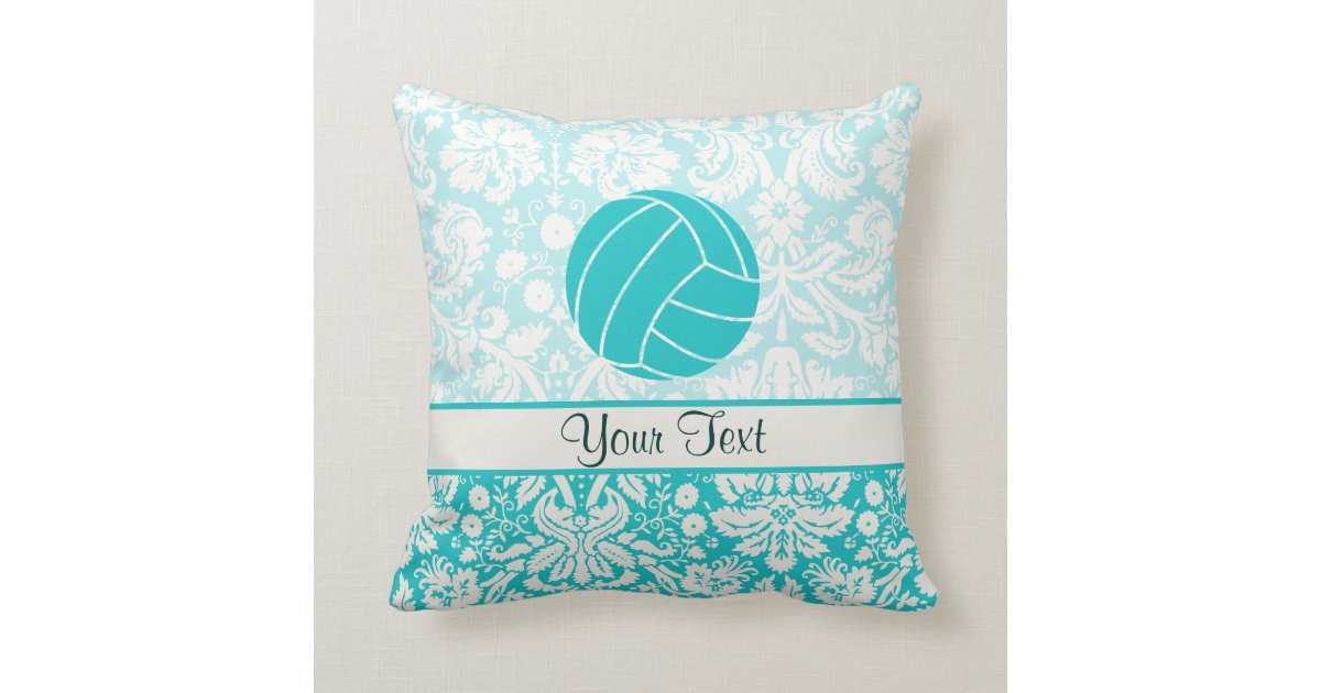 Teal Volleyball Throw Pillow | Zazzle.com