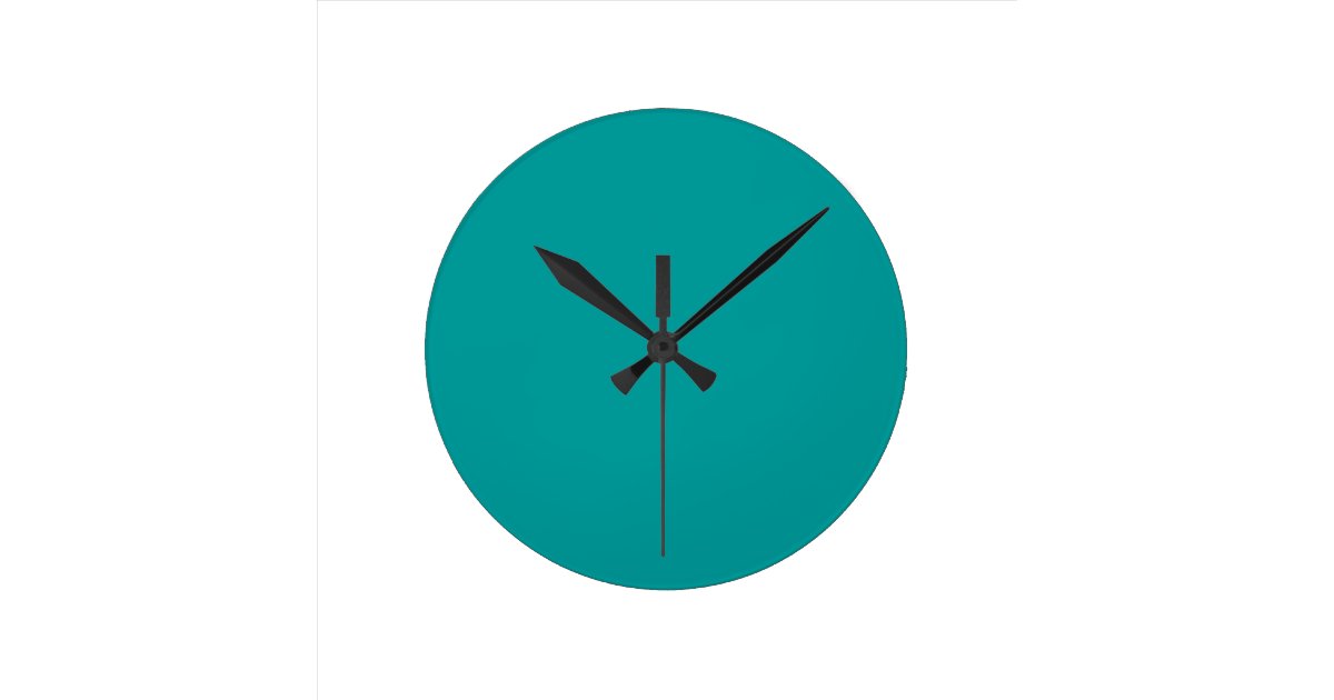 Teal Wall Clock | Zazzle.com