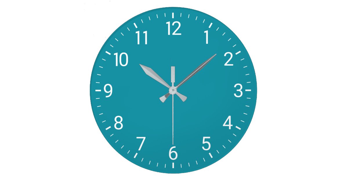 Teal Wall Clock | Zazzle.com