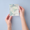 Teal watercolor silver glitter flyer | Zazzle