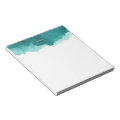 Teal Watercolor Splash Personalized Notepad | Zazzle