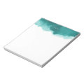 Teal Watercolor Splash Personalized Notepad | Zazzle