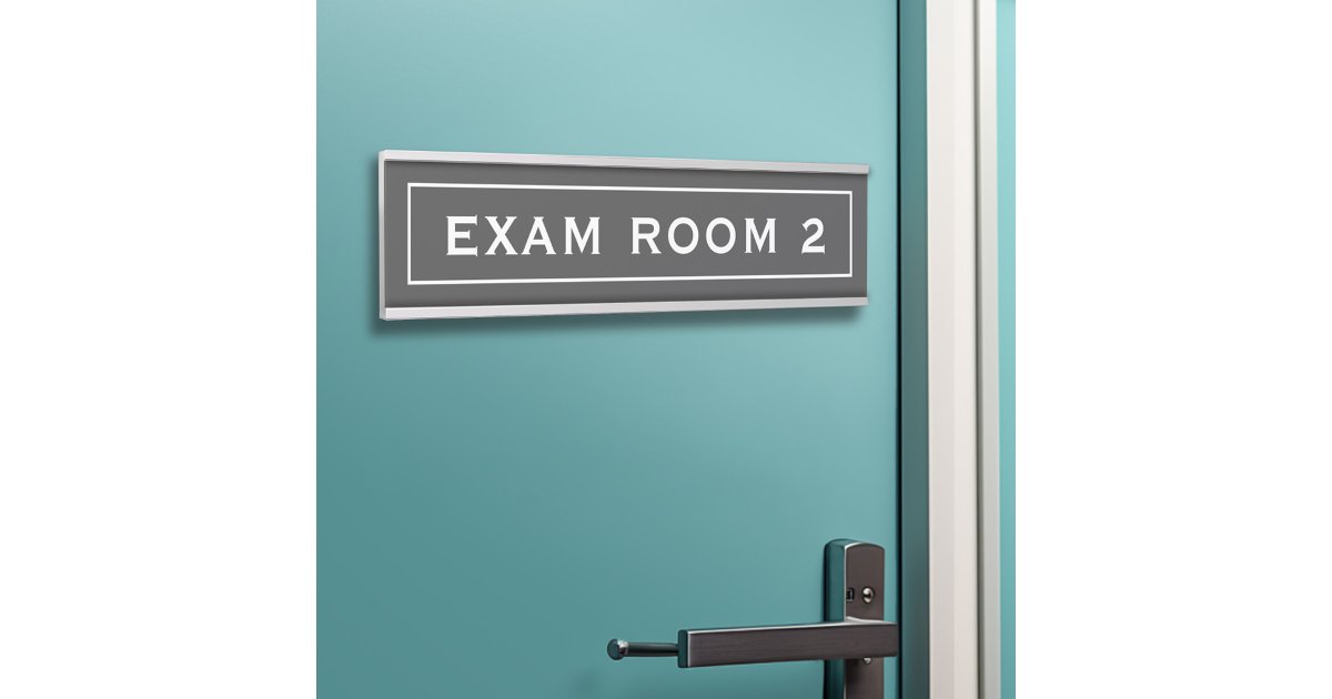 Teal White Exam Room for Dentist Doctor Office Door Sign | Zazzle
