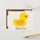 Teal & Yellow Duckling, Duck; Thank You Postcard | Zazzle