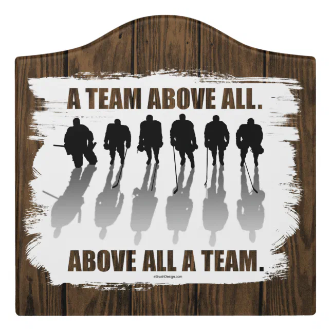 Team Above All (Hockey) Door Sign | Zazzle