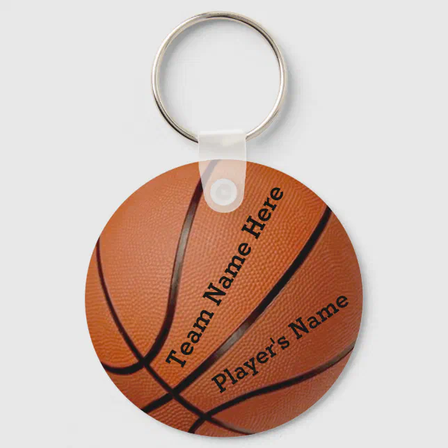 Team and Player's Name Cheap Basketball Keychains | Zazzle