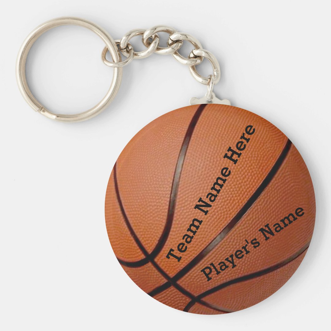 Team and Player's Name Cheap Basketball Keychains | Zazzle
