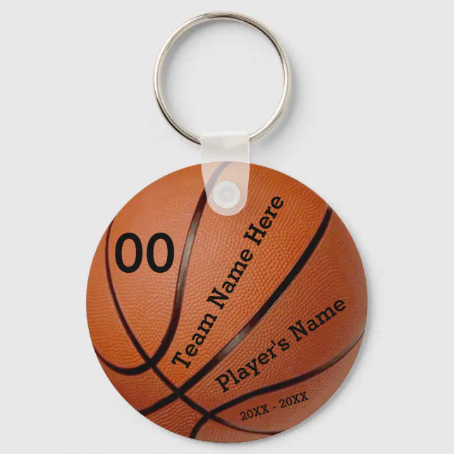Team and Player's Name Cheap Basketball Keychains | Zazzle