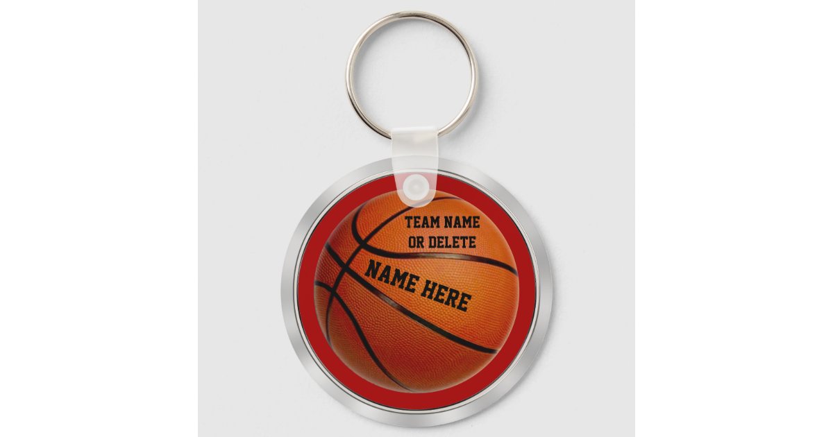 Team and Player's Names Basketball Keychains | Zazzle
