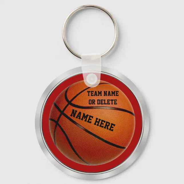 Team and Player's Names Basketball Keychains | Zazzle