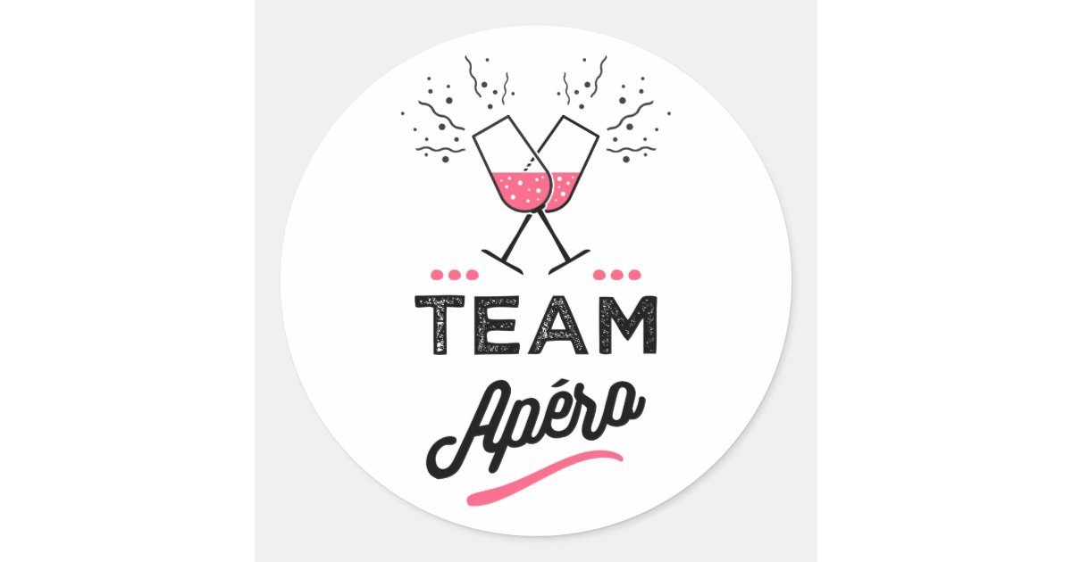 Team apero Female Classic Round Sticker | Zazzle
