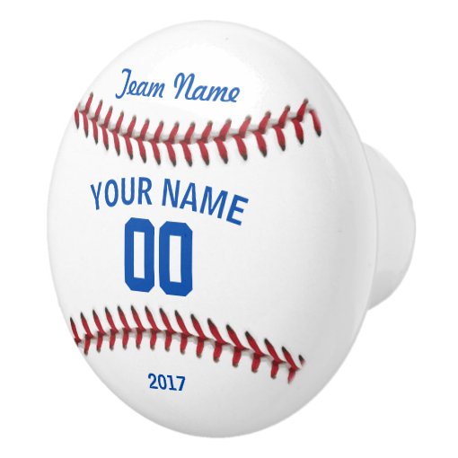 Team Baseball Sport Ceramic Knob | Zazzle