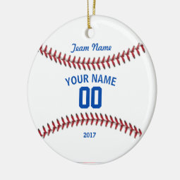 Team Baseball Sport Ceramic Ornament | Zazzle