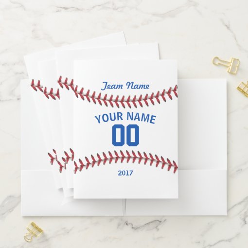 Team Baseball Sport Pocket Folder | Zazzle